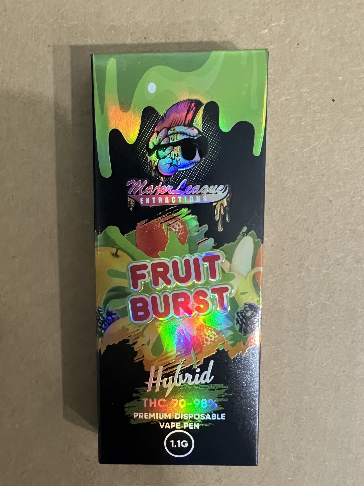 Major League Extractions Vape Pen 1.1g THC – fruit burst (Hybrid ...