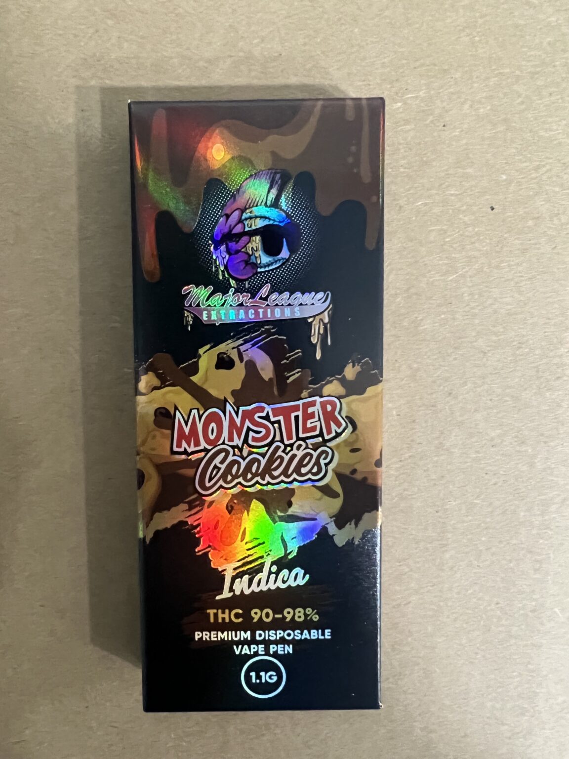 Major League Extractions Vape Pen 1.1g THC -Monster cookie (Indica ...